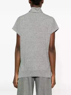 Fabiana Filippi Tie-neck Short-sleeve Sweater