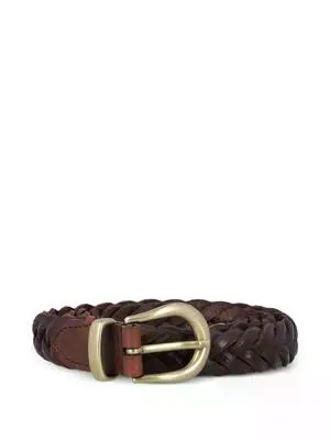 MANCINI 1979 Braided Leather Belt - Brown