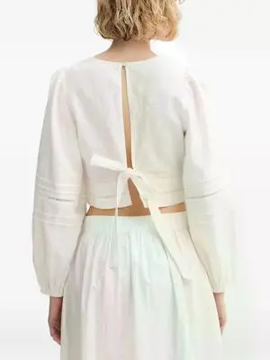 Marc O'polo Ladder-stitch Cropped Blouse