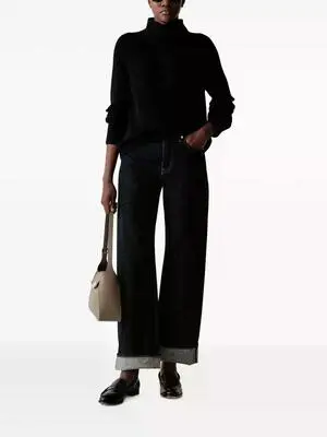 Marc O'polo Ribbed Raglan-sleeve Sweater - Black
