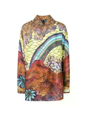VLISCO DIALOGUES Rainbow Landscape-print Long-sleeve Shirt