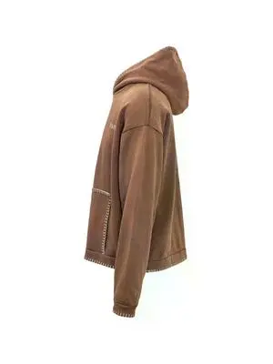 FOUND Stitched-logo Hoodie - Brown