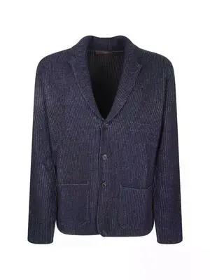 ZANONE Shawl Collar Ribbed Knit Cardigan