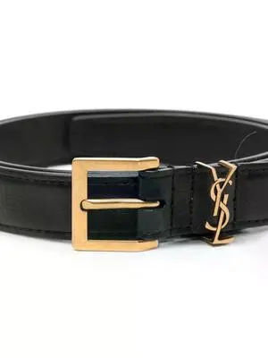 Saint Laurent Plaque Leather Belt