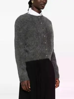 Soft Goat Brushed-knit Alpaca Cardigan