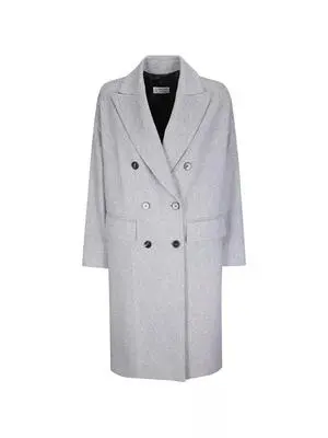 Alberto Biani Double-breasted Virgin Wool Coat