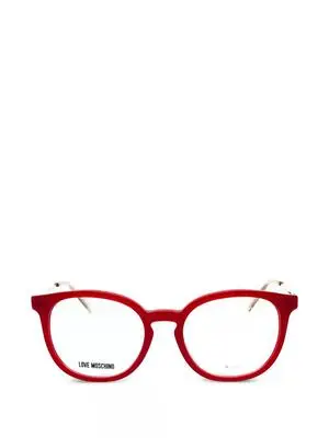 Moschino Round Frame Eyeglasses - Gold