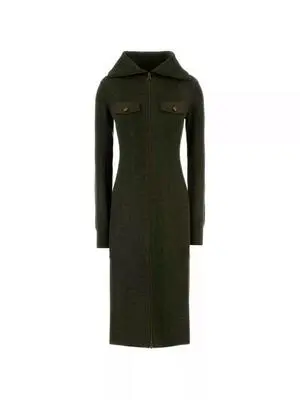 Zimmermann Valiant Ribbed-knit Long Cardigan - Green