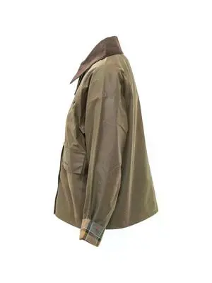 Barbour Spey Waxed-cotton Jacket With Corduroy Collar