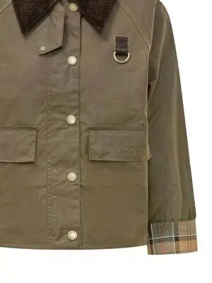 Barbour Spey Waxed-cotton Jacket With Corduroy Collar