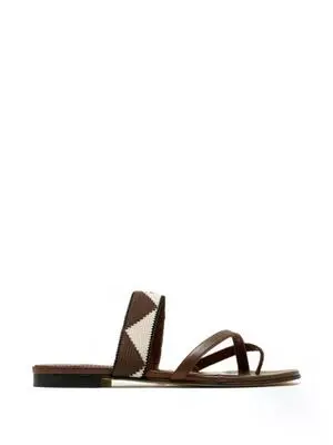 Manolo Blahnik Susastra Geometric-pattern Sandals