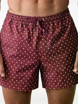 Marc O'polo Geometric Print Swim Shorts - Red