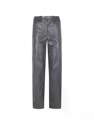 Herno Faux Leather Trousers - Grey