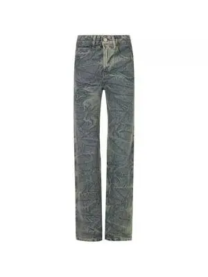 Federica Tosi Acid-wash Straight-leg Jeans - Blue