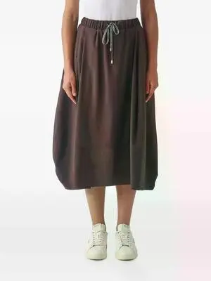 GRAN SASSO Drawstring Skirt - Brown