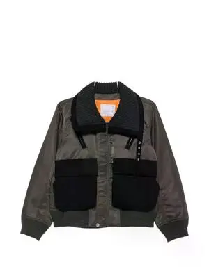 Sacai Buckle-collar Panelled Jacket