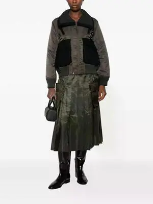 Sacai Buckle-collar Panelled Jacket