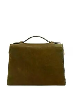 THE BRIDGE Twist-lock Leather Tote Bag