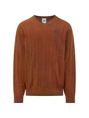Adidas Cable-knit V-neck Sweater