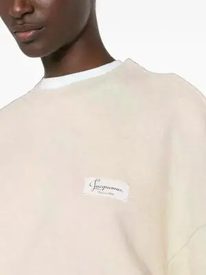 Jacquemus Logo-patch Drop-shoulder Sweater