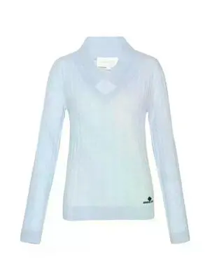 SHUSHU/TONG Cable-knit Sailor Collar Sweater - Blue