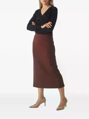 MEIMEIJ Elasticated-waistband Midi Skirt - Red