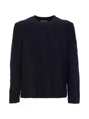 MURPHY&NYE Crew-neck Ribbed-knit Sweater - Blue