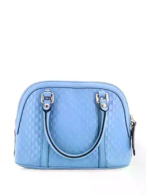 Gucci Convertible Dome Microguccissima Leather Mini Satchel - Blue