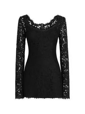Dolce & Gabbana Cordonetto Lace Dress - Black