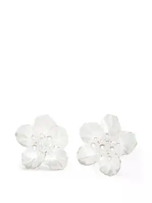SELF-PORTRAIT Pearl Flower Earrings - White