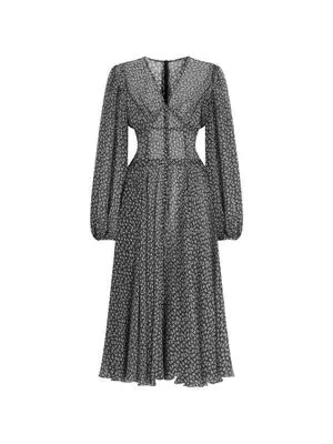 Dolce & Gabbana Daisy-print Chiffon Maxi Dress