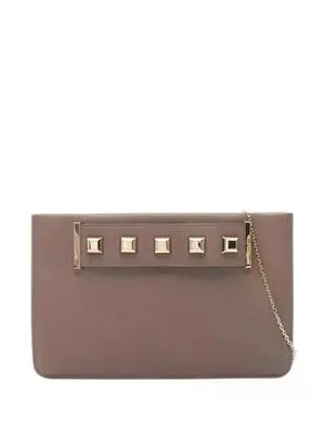 FERRAGAMO Gancini Studded Clutch Bag