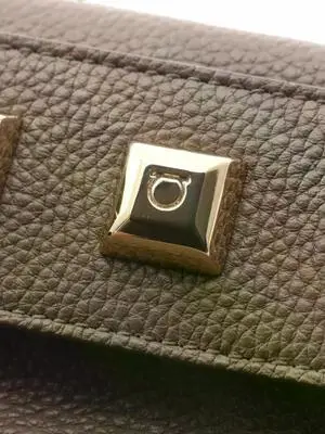 FERRAGAMO Gancini Studded Clutch Bag