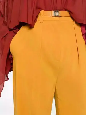 Elisabetta Franchi Belted Pleated-detail Trousers
