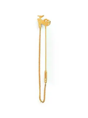 FERRAGAMO 1980s Shoe-motif Chain Brooch - Gold