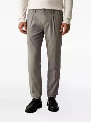 Marc O'polo Pleated-detail Elasticated-waistband Trousers - Grey