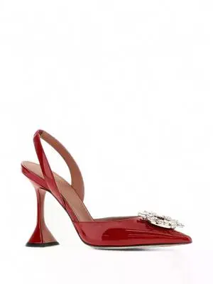 Amina Muaddi 95 Begum Crystal-embellished Slingback Pumps