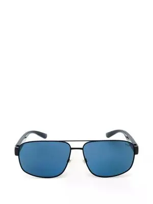 Polo Ralph Lauren Rectangle Frame Metal Sunglasses - Black