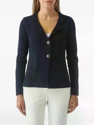GRAN SASSO Button-fastening Knitted Jacket - Blue
