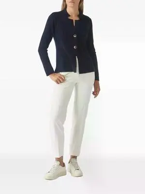 GRAN SASSO Button-fastening Knitted Jacket - Blue
