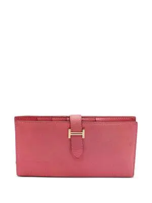 Hermès 2016 Bearn Gusset Leather Wallet - Pink