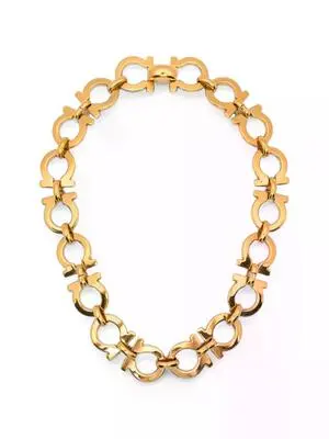 FERRAGAMO 1980s Gancini Chain Necklace - Gold
