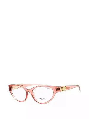 Versace Medusa Motif Cat-eye Frame Glasses - Pink