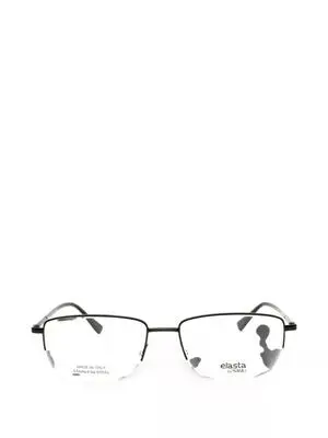 ELASTA Rectangle-frame Glasses - Black