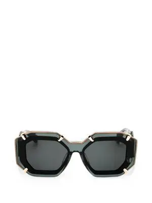 Philipp Plein Plein Supreme Geometric-frame Sunglasses - Grey