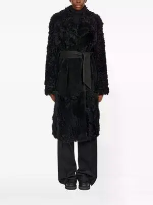 FERRAGAMO Belted Shearling Coat