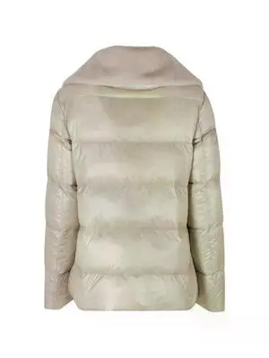 Herno Padded Jacket With Faux Fur Collar - Neutrals