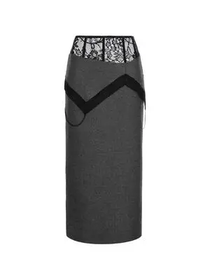 SEEN USERS Trousseau Pencil Midi Skirt - Grey