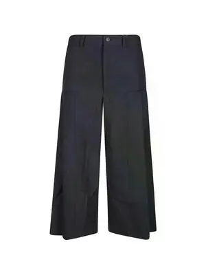 Comme Des Garçons Pleated Wool Trousers - Black