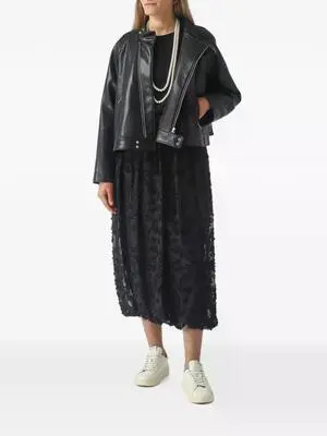 MEIMEIJ Textured-finish Flared Midi Skirt